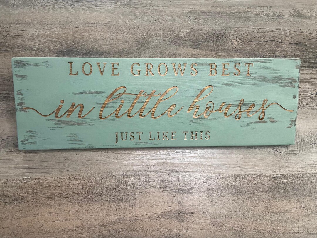 Engraved Wood Family Quote Sign: Rustic Farmhouse Decor - Etsy