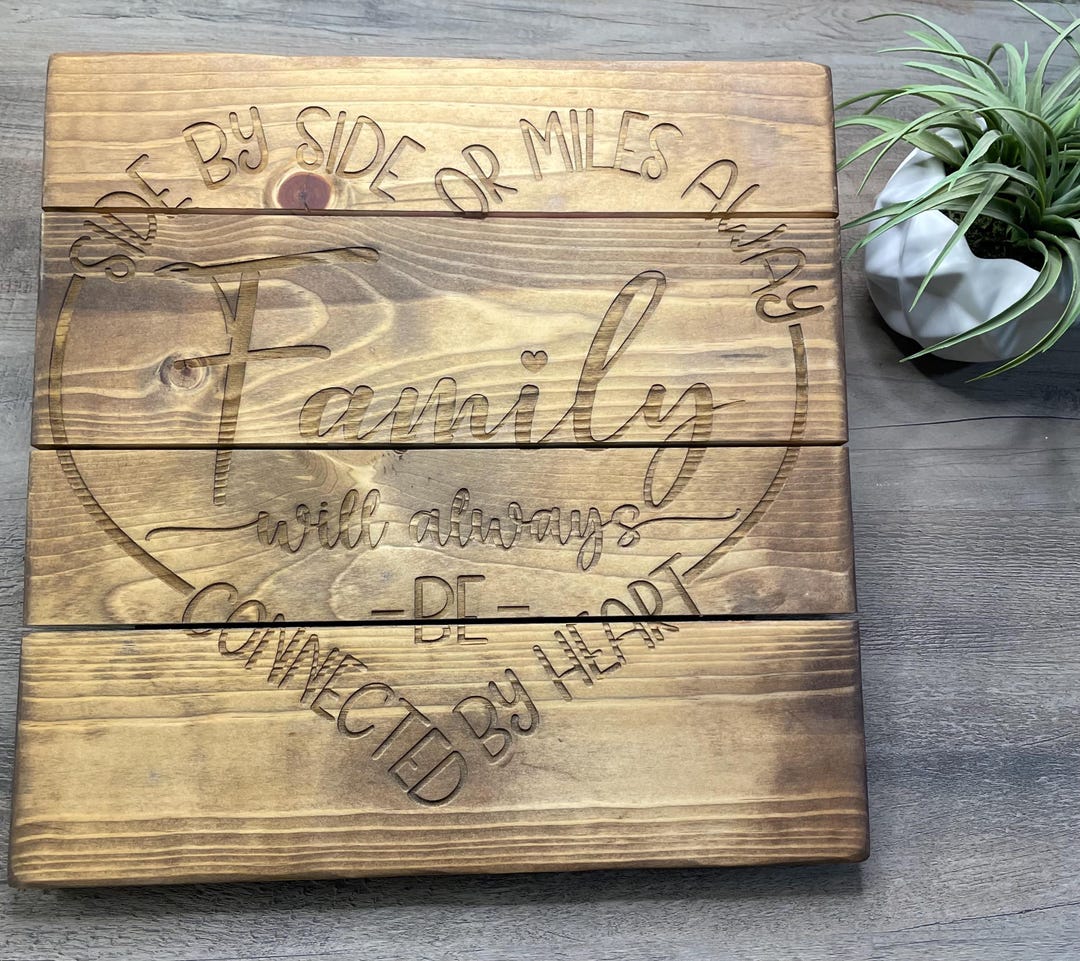 Personalized Rustic Farmhouse Laser Engraved Family Sign - Custom ...