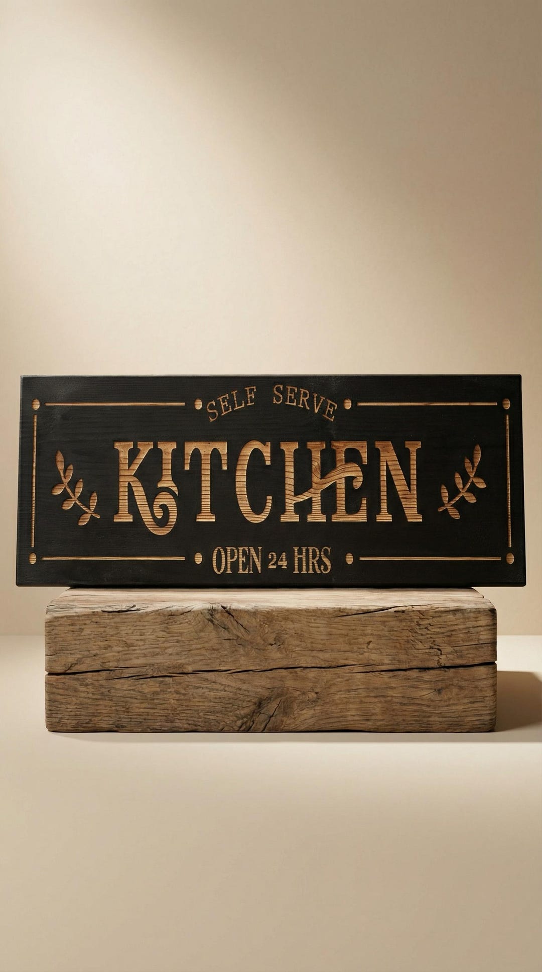Rustic Farmhouse Kitchen Wall Sign: Vintage-inspired Black Laser-cut ...