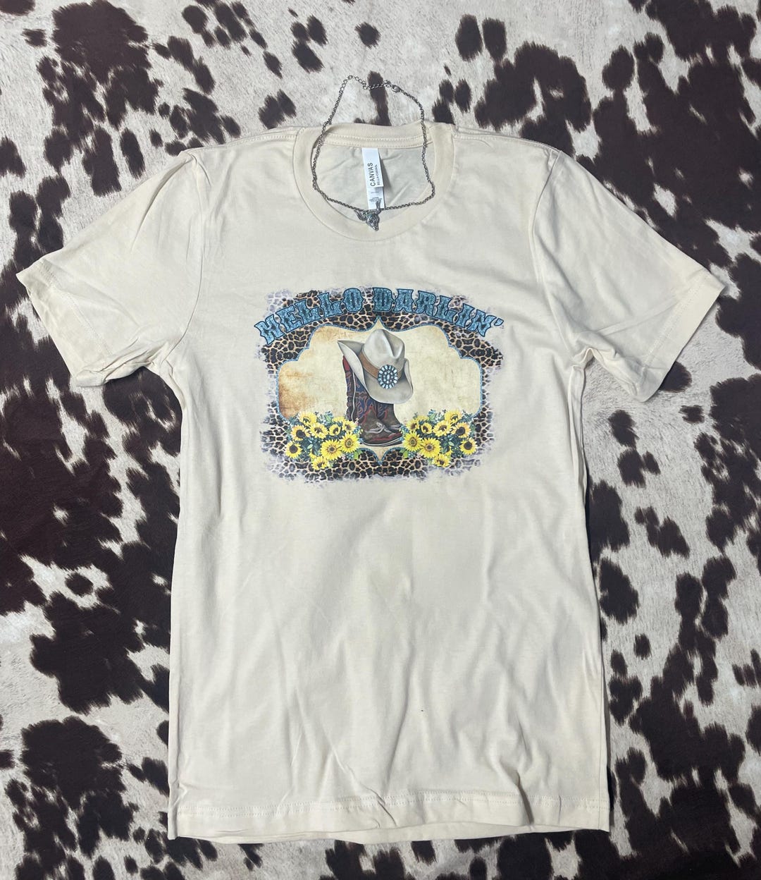 Hello Darlin Graphic Western Tee - Etsy