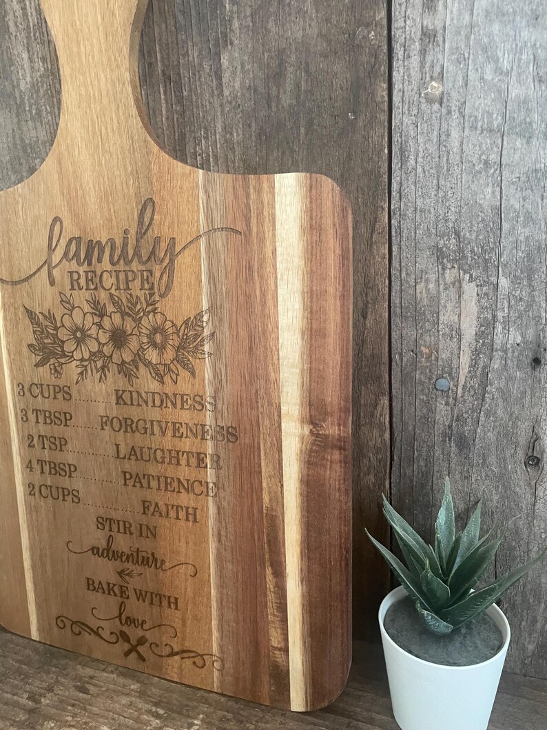 Family Recipe Cutting Board, Gift, Christmas, Birthday Cutting Board ...