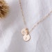 Gold Double Initial Disc Necklace, 2 Disc Initial Charm, Letter ...