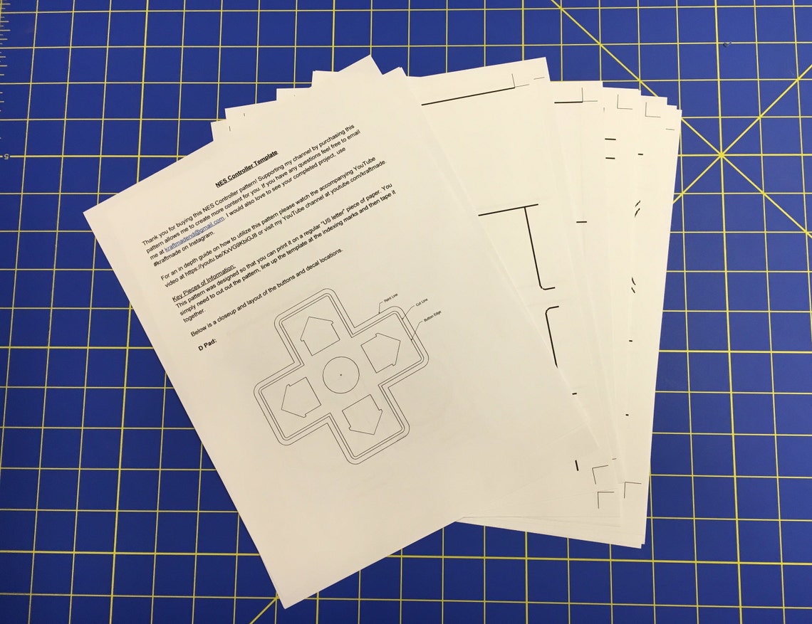 Giant NES Controller Template | Etsy