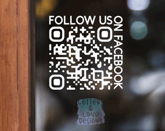 Follow Us on Instagram QR Code Vinyl Decal Advertise Your | Etsy
