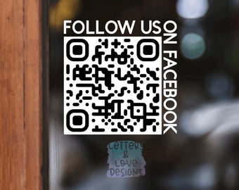 Follow Us on Instagram QR Code Vinyl Decal Advertise Your | Etsy