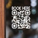 Book Here Custom QR Code Vinyl Decal - Advertise Your Business, Social ...