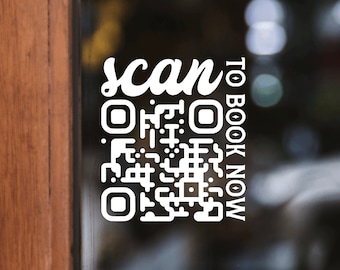 Scan to Shop Custom QR Code Vinyl Decal Advertise Your - Etsy