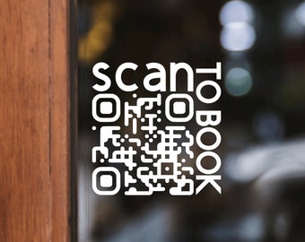 Scan to Shop Custom QR Code Vinyl Decal Advertise Your - Etsy