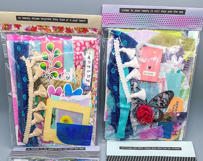 3 Sizes - Art Journaling Mystery Scrap Pack Grab Bag, Collage Paper ...