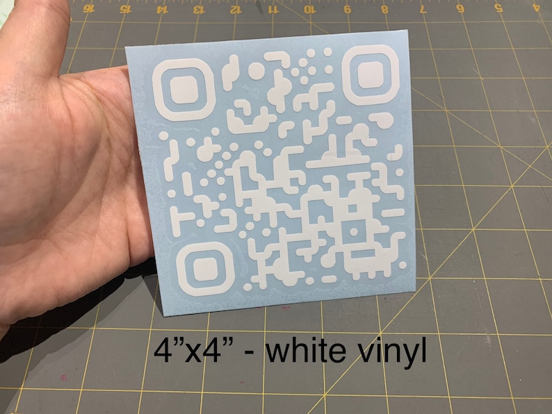 Custom QR Code Vinyl Decal - Advertise Your Business, Shop, Email ...
