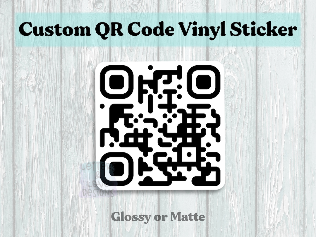 Custom QR Code Vinyl Sticker - Scannable, Advertise Your Business, Etsy ...