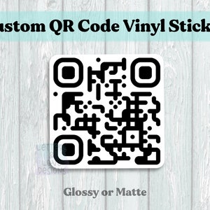 Custom QR Code Vinyl Sticker - Scannable, Advertise Your Business, Etsy ...
