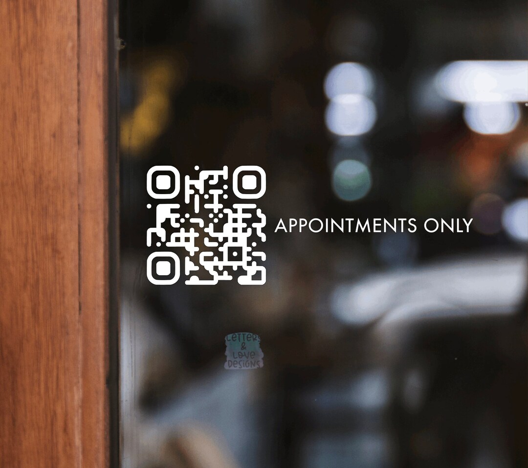 Appointments Only QR Code Vinyl Decal Advertise Your - Etsy