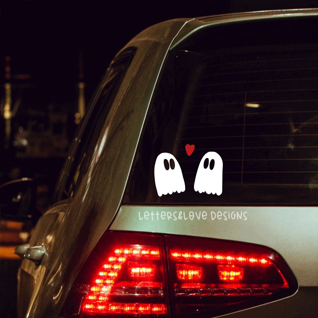 Two Ghosts in Love Vinyl Decal - Spooky Spoopy Ghost Couple - Gift Idea ...