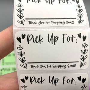 Pick up for With Floral & Heart Border Thermal Printed Order Packaging ...