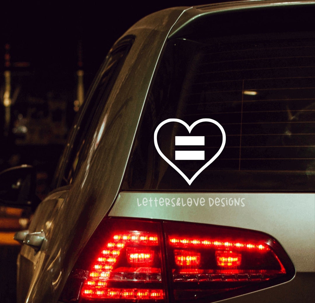 Equality Heart Vinyl Decal - Just Be Nice, Love Each Other, Hippie ...