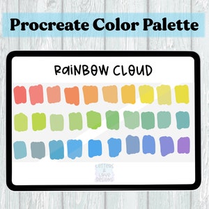 Rainbow Cloud Procreate Color Palette - 30 Colors for Digital Art ...