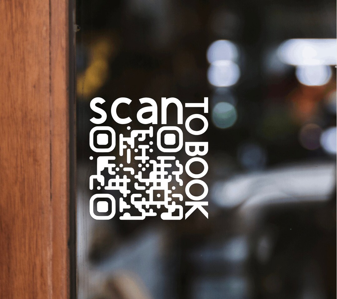 Custom QR Code Vinyl Decal – Scan to Book, Promote Business - Etsy