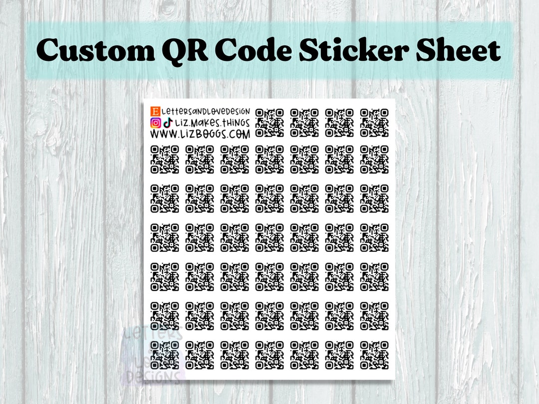 Custom QR Code Sticker Sheet - Order, Product Packaging, Promote Your ...