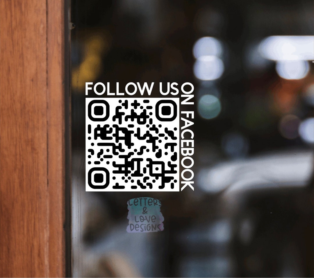 Facebook QR Code Vinyl Decal - Business Social Media Advertising - Etsy