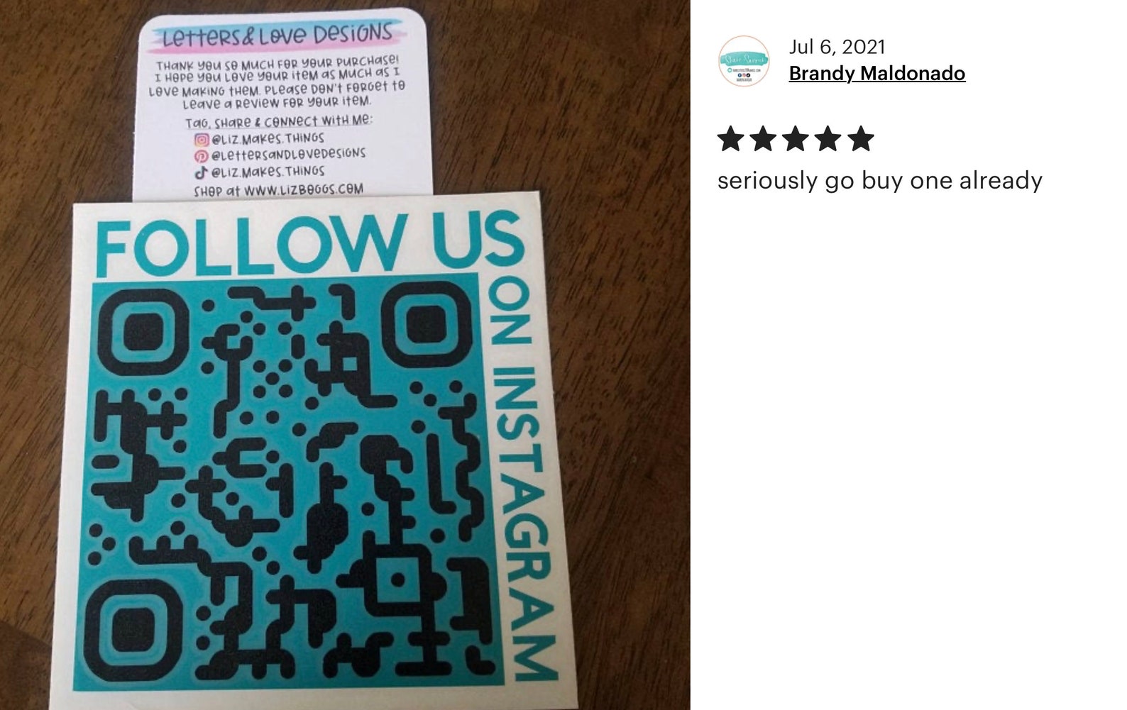 Follow Us on Instagram QR Code Vinyl Decal Advertise Your | Etsy