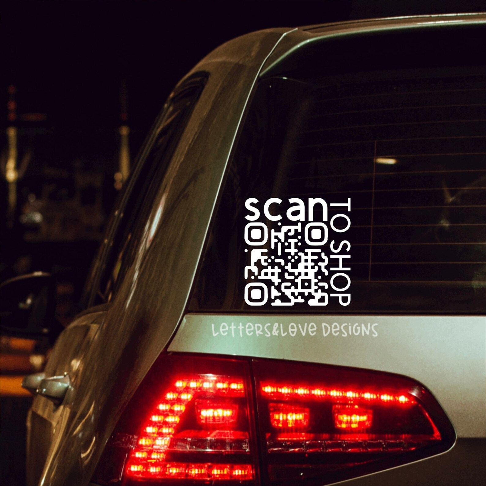 Scan to Shop Custom QR Code Vinyl Decal Advertise Your - Etsy