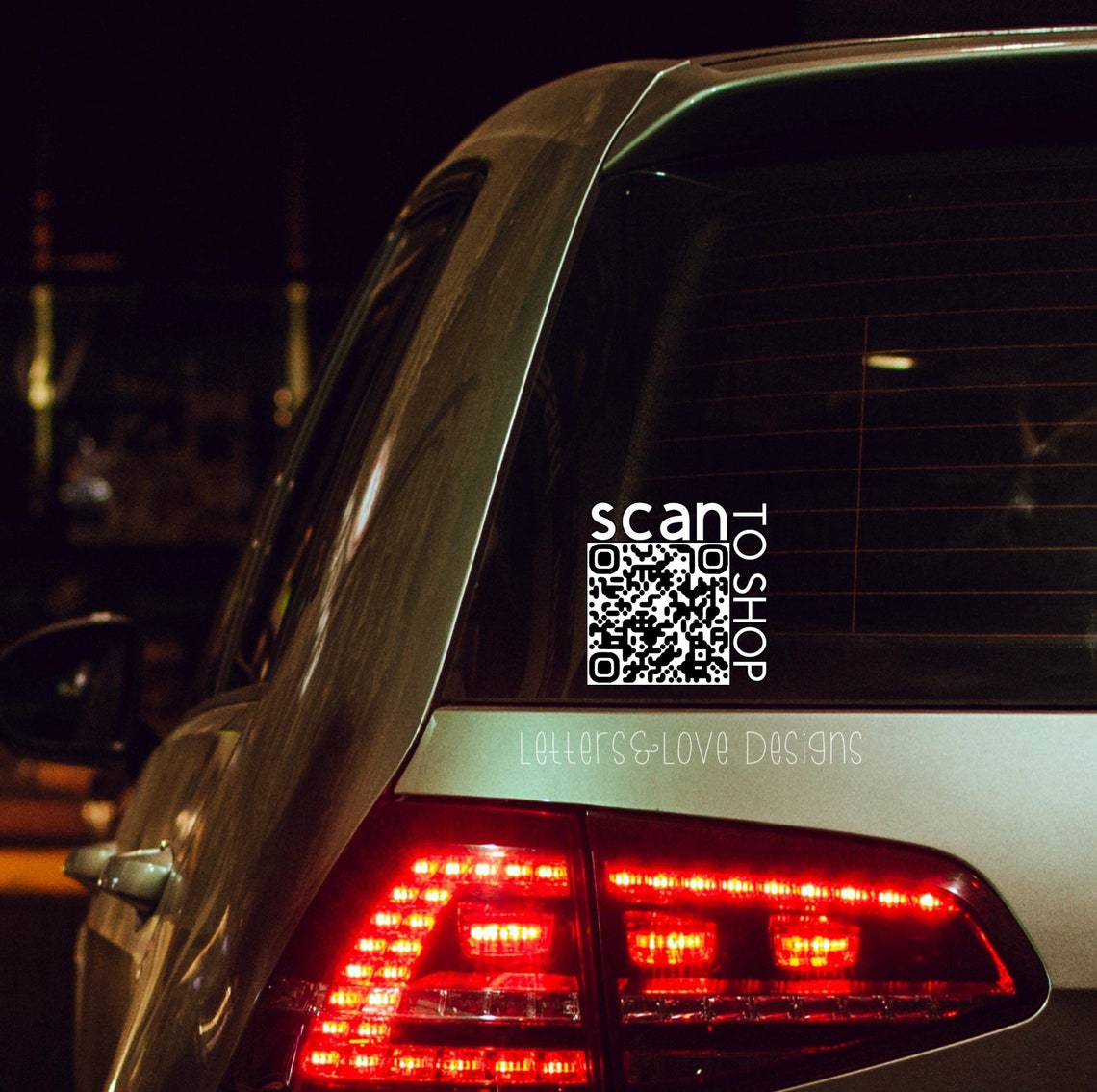 Scan to Shop With Custom QR Code Vinyl Decal Advertise Your | Etsy