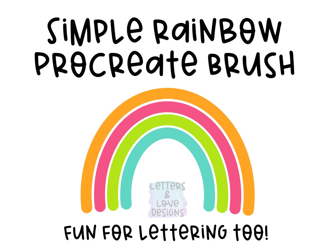 Simple Rainbow Procreate Brush for Use With iPad and iPhone Procreate ...