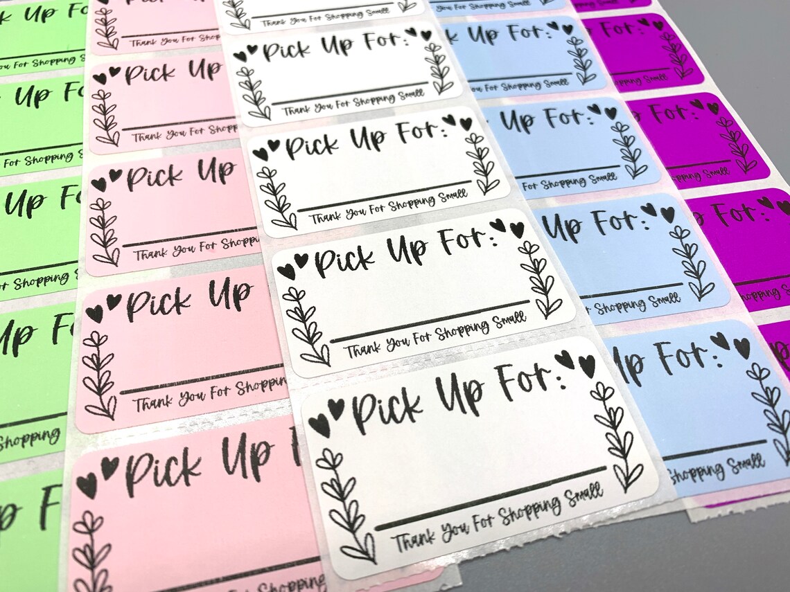 Pick up for Blank write Name PNG Thermal Printer Sticker - Etsy