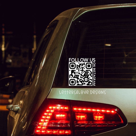Follow Us on Instagram QR Code Vinyl Decal Advertise Your | Etsy