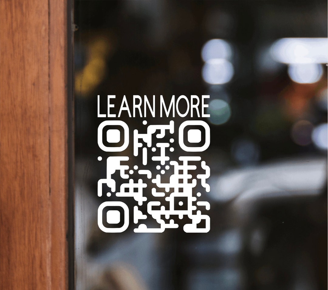Learn More Custom QR Code Vinyl Decal - Advertise Your Business, Social ...