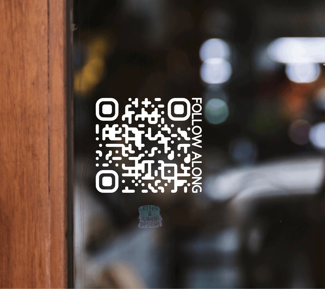 Custom QR Code Vinyl Decal – Business Advertising, Social Media - Etsy