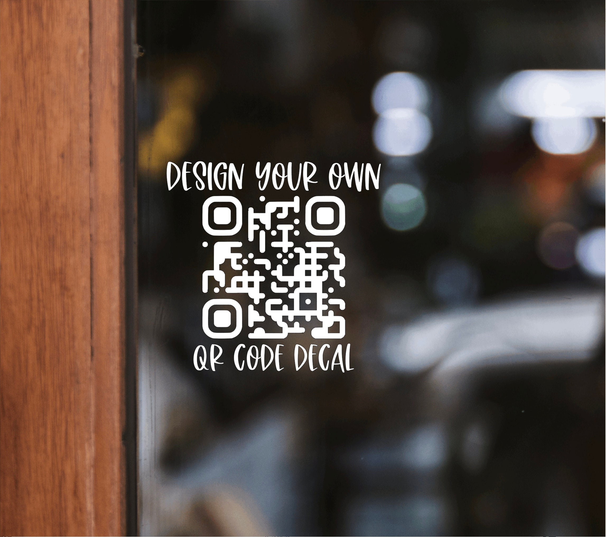 Design Your Own Personalized QR Code Vinyl Decal Advertise | Etsy