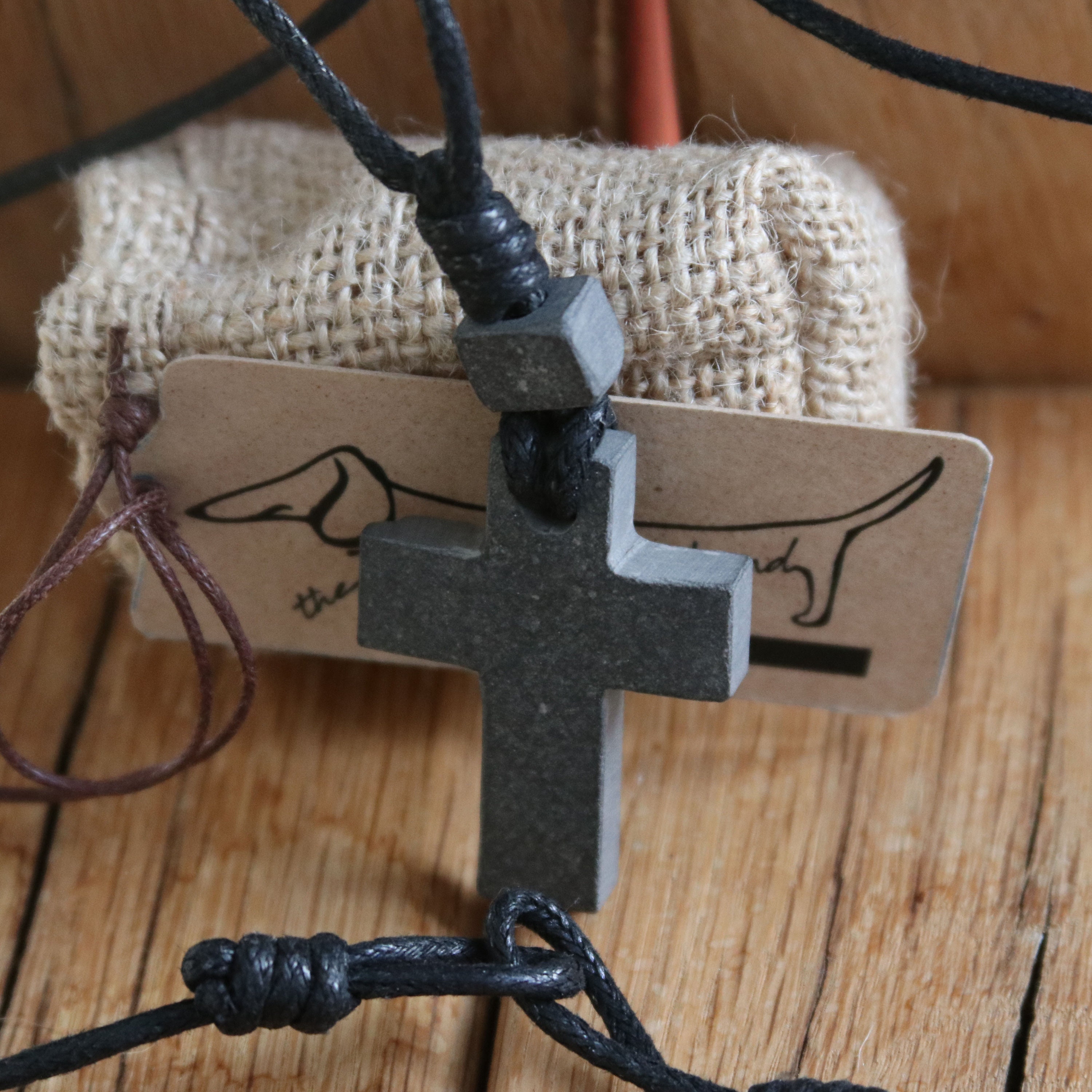 Stone Cross Necklace River Stone Jewelry Hand Carved Cross Art | Etsy