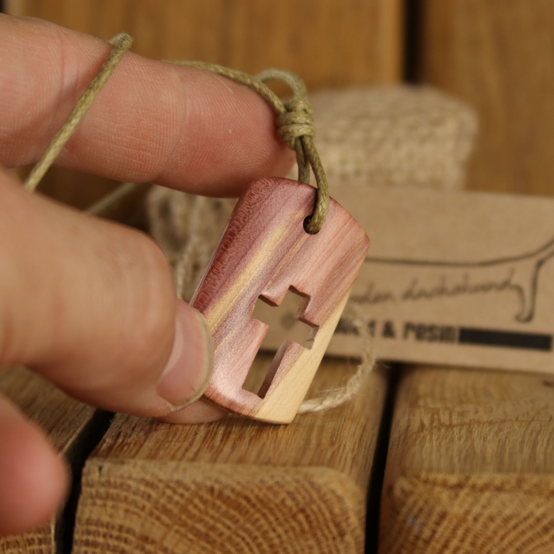 Handmade Wood Cross Pendant Necklace - Etsy