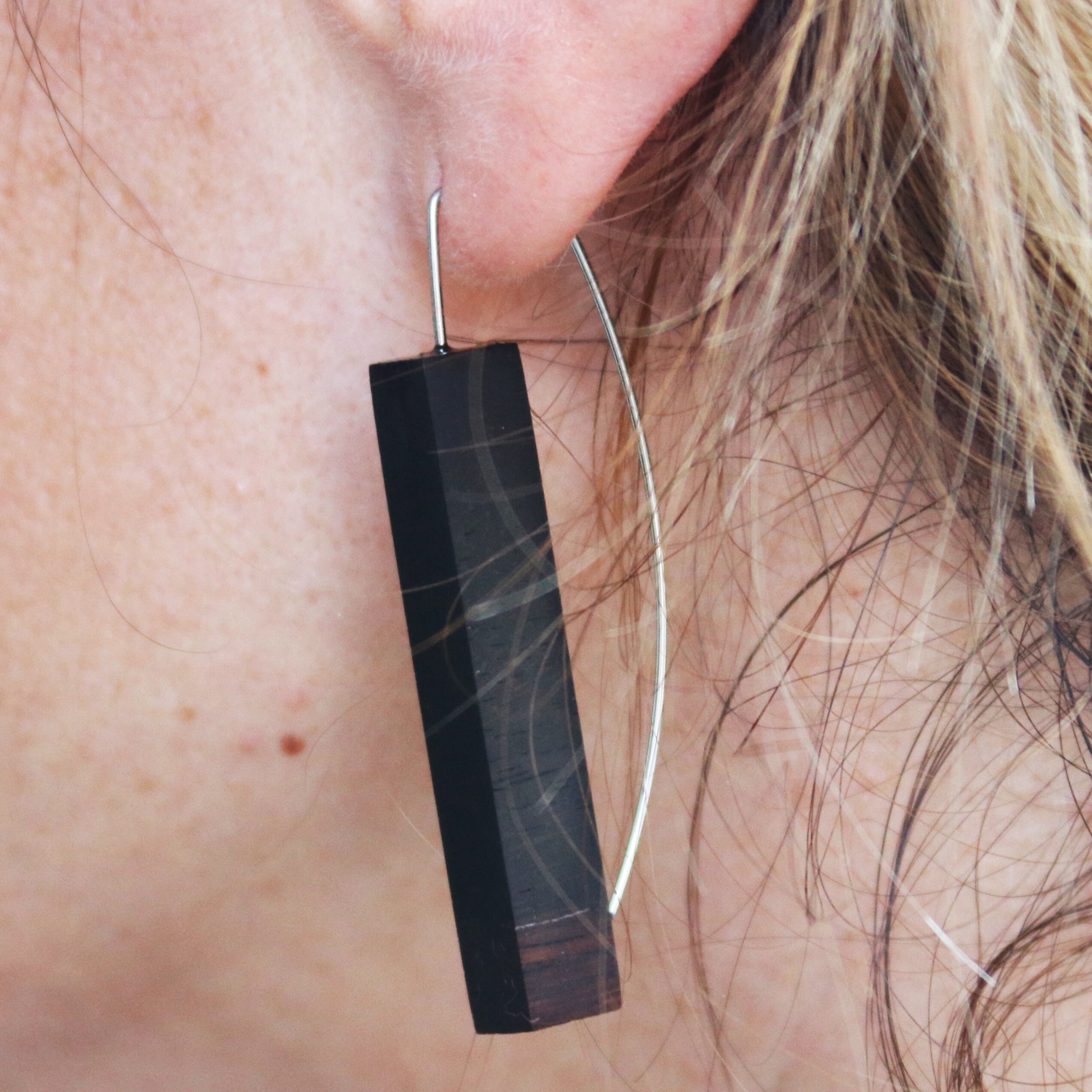 Elegant hand crafted women's wooden earrings for day and | Etsy