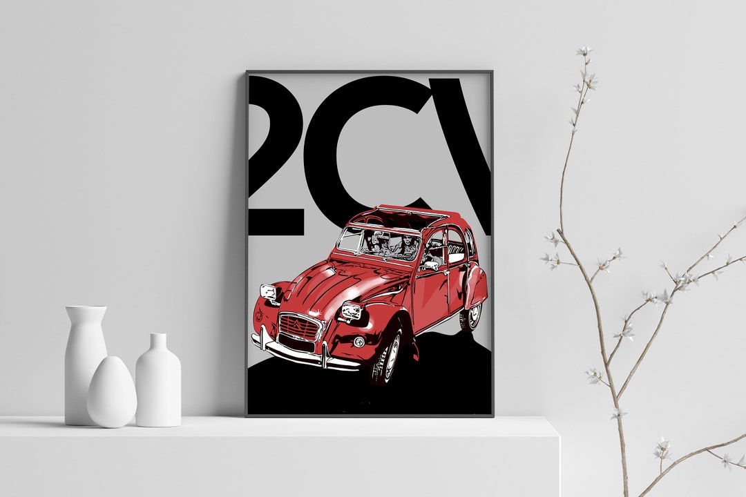 Citroen 2CV 002 Poster Design - Etsy