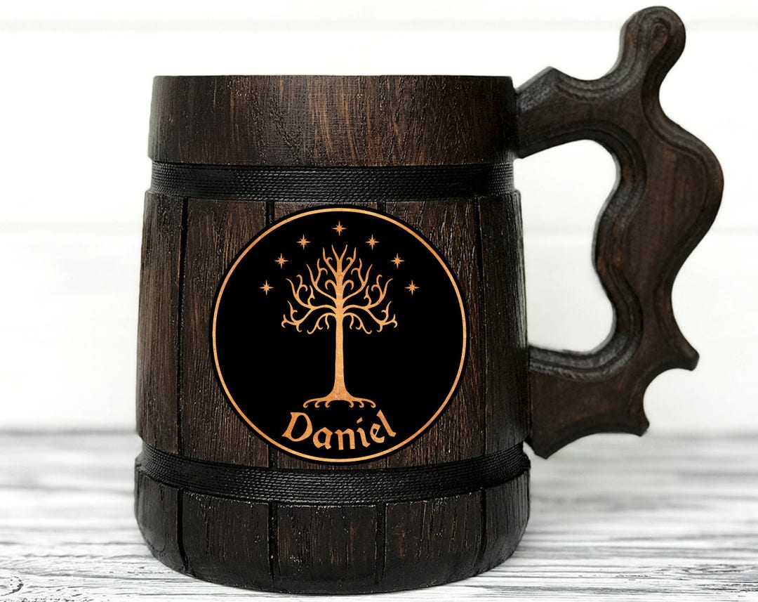 Tree of Gondor Mug. Lord of the Rings Gift. Hobbit Mug. Custom Beer ...