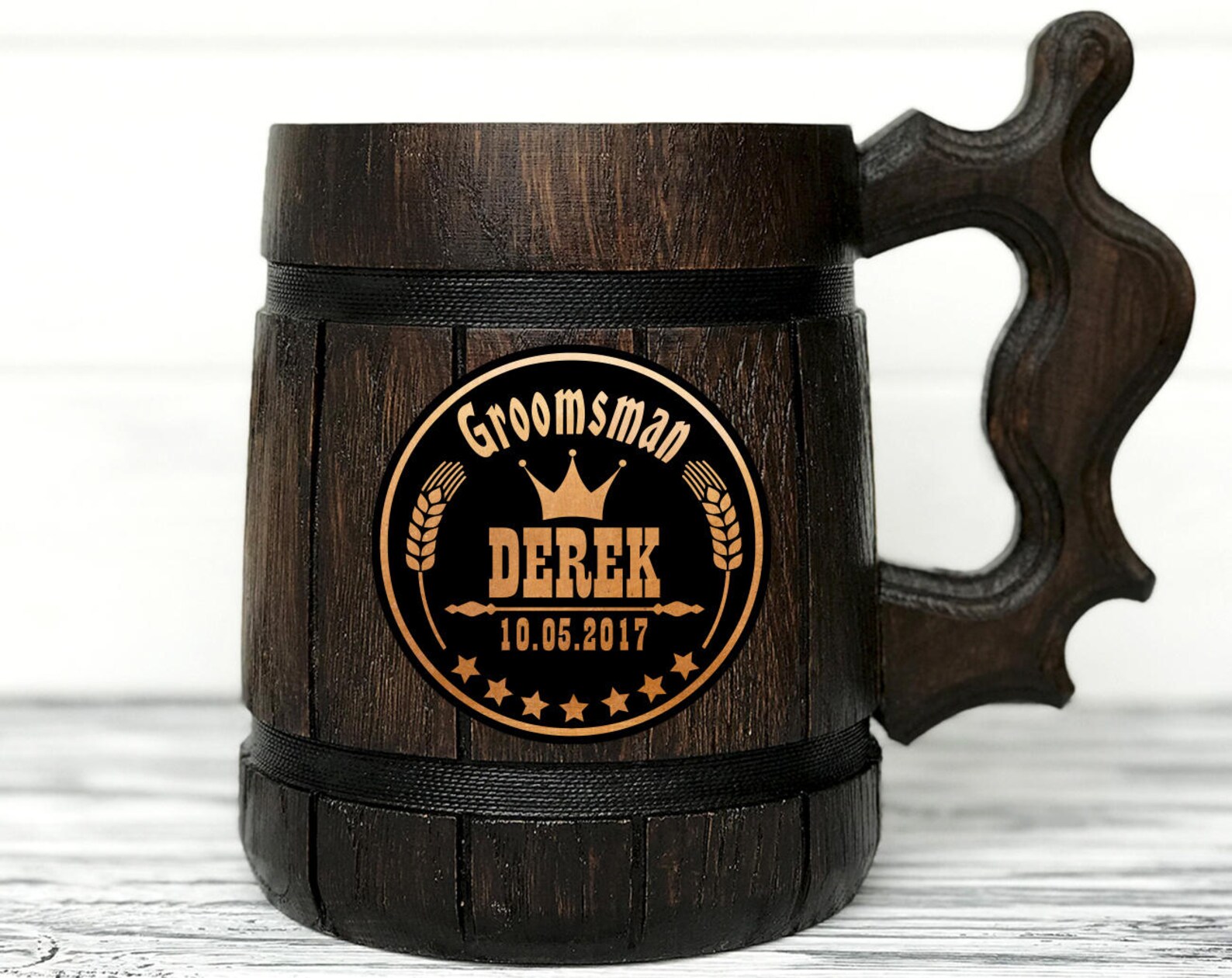Personalized Wood Mug. Best Man Gifts. Groomsmen Mugs. - Etsy