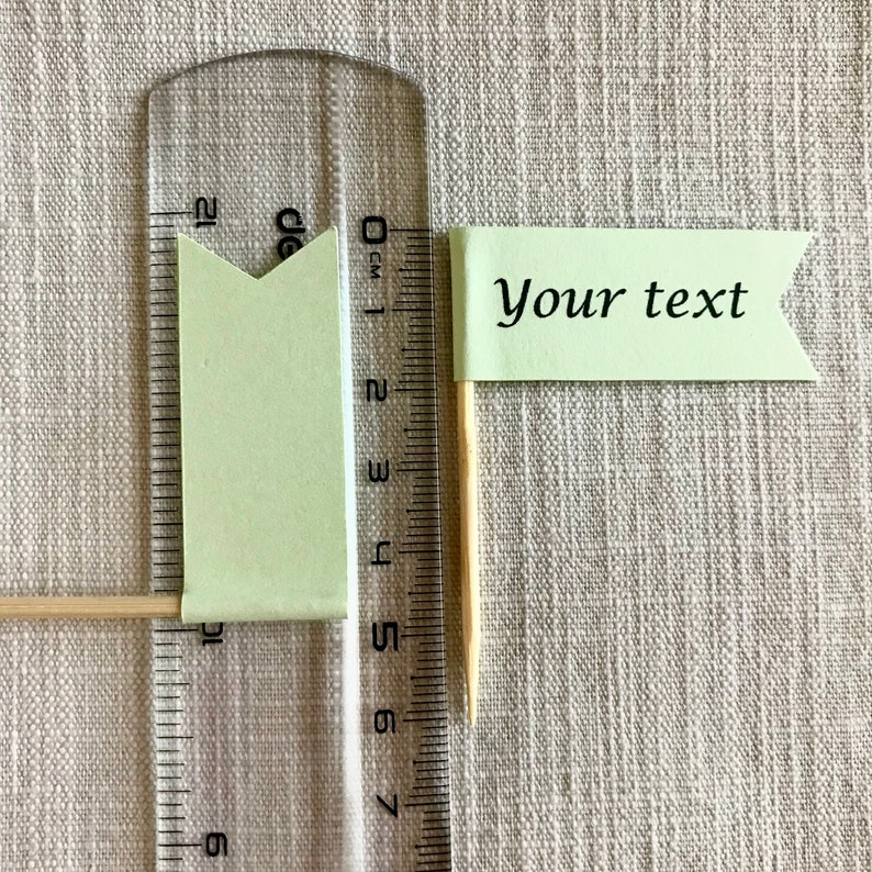 Set of 10 - 100 Pcs. Your Text Here Wedding Cupcake Toppers, Food Pick ...