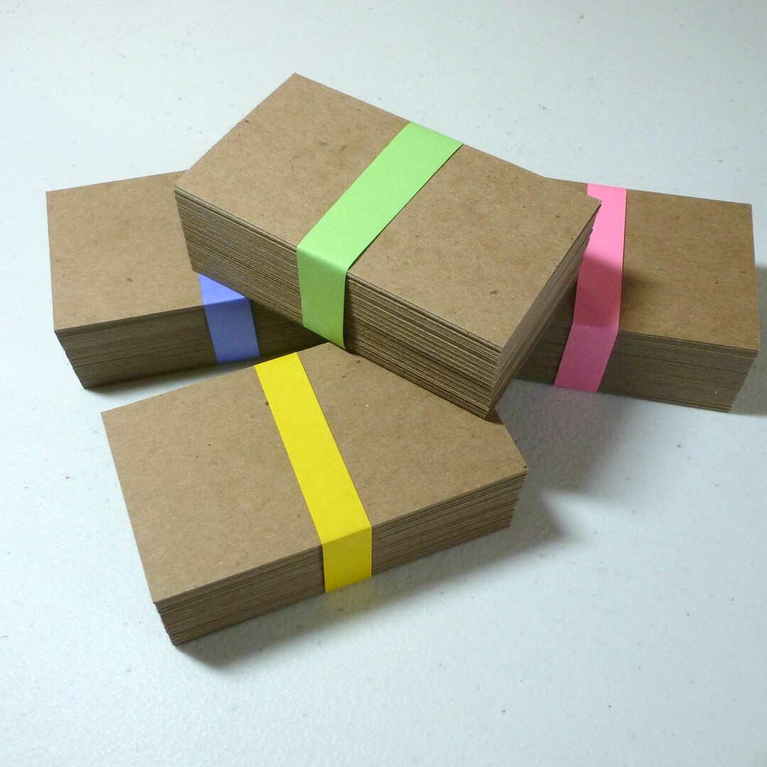 100 Chipboard Business Cards Paper Kraft Cards Biz Cards Rustic ...