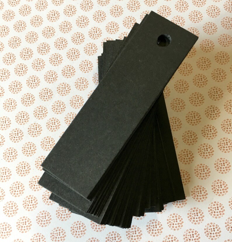 Black Tags 50 . Blank Tags 1 X 3.5 . Bakers - Etsy