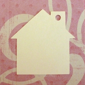 25 Large House Tags W/twine Ties . Ivory Kraft or White Cardstock ...