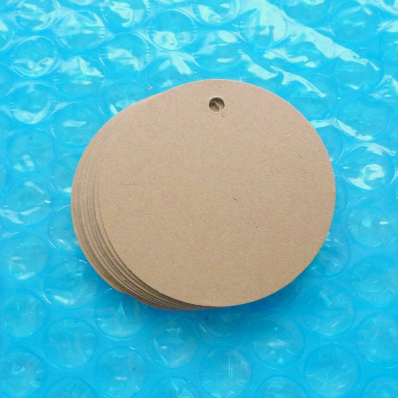 Large Round Kraft Tags (50) - Big Circle Tags 2" Diameter With Bakers ...
