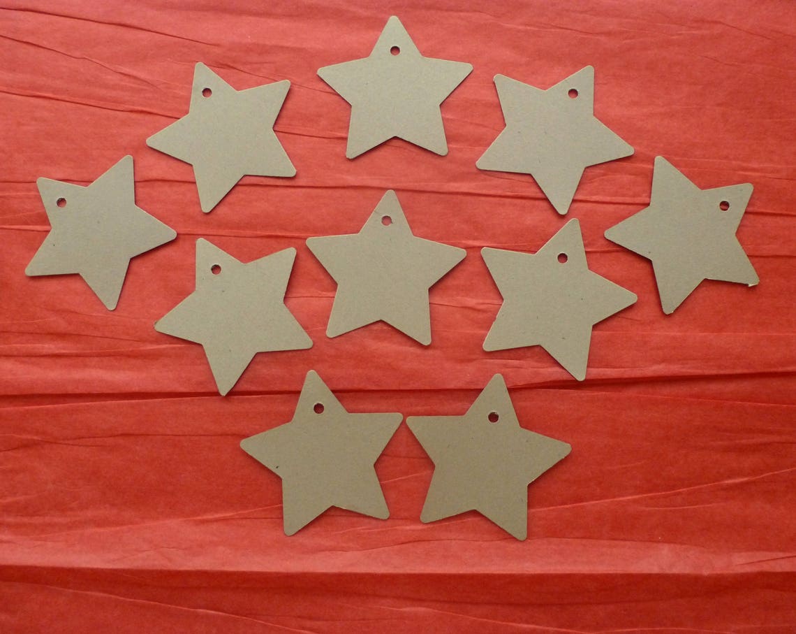 Large Kraft Star Tags 50 Blank Gift Tags DIY Price Tags | Etsy