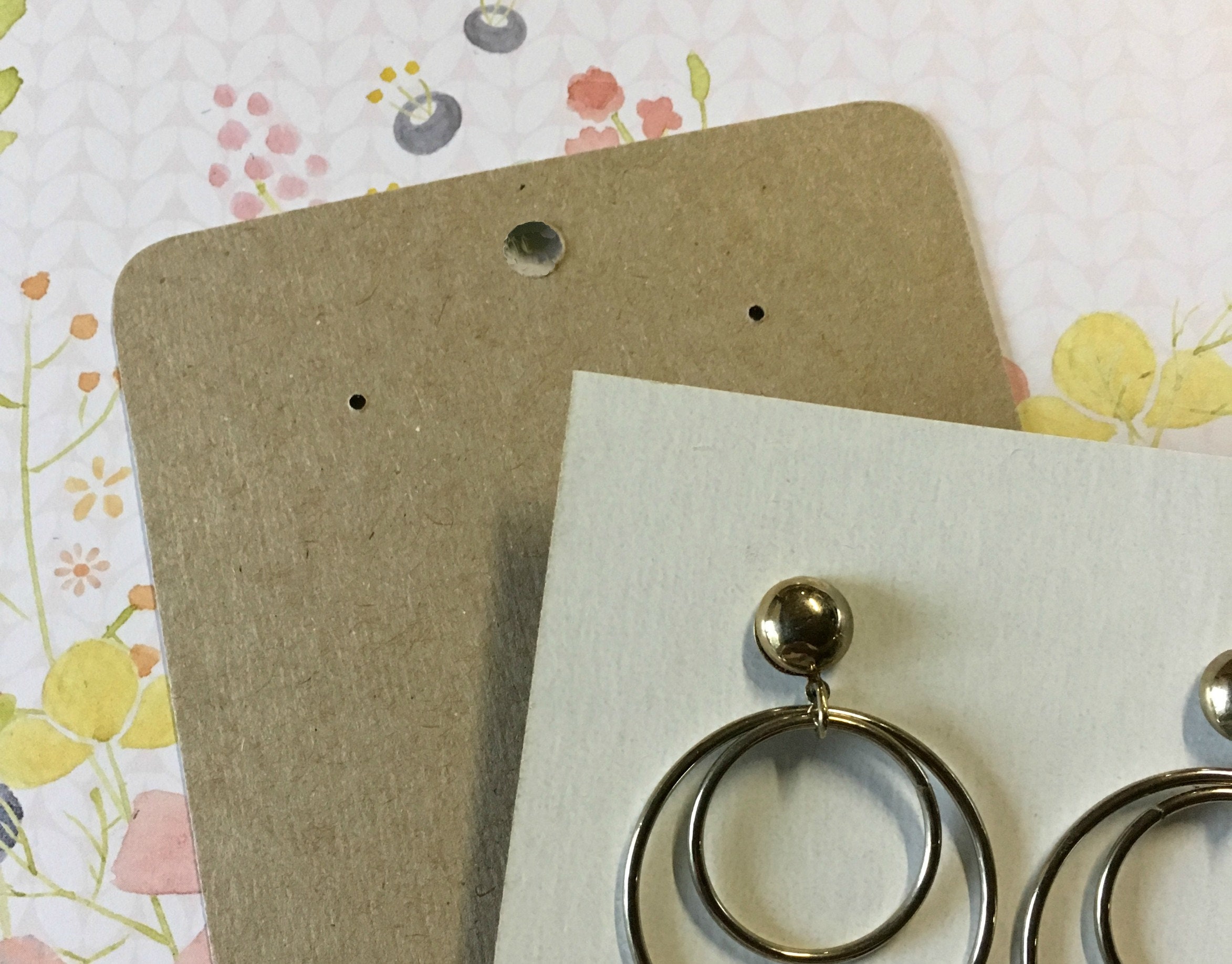 Large Earring Cards White Chipboard (50) Big 3.5" Square Cards Jewelry ...