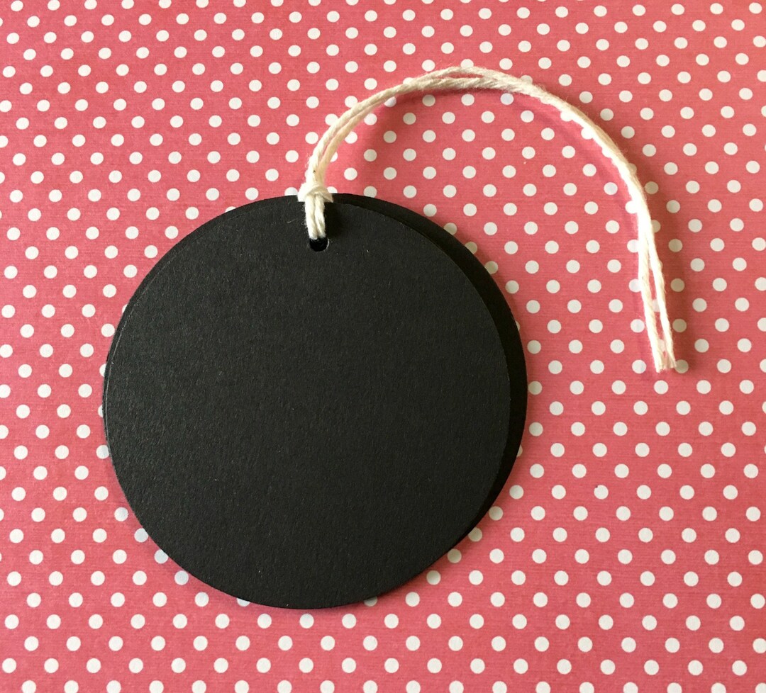 Round Black Tags (50) - Big Blank Tags 2.5" Diameter . Solid or Striped ...