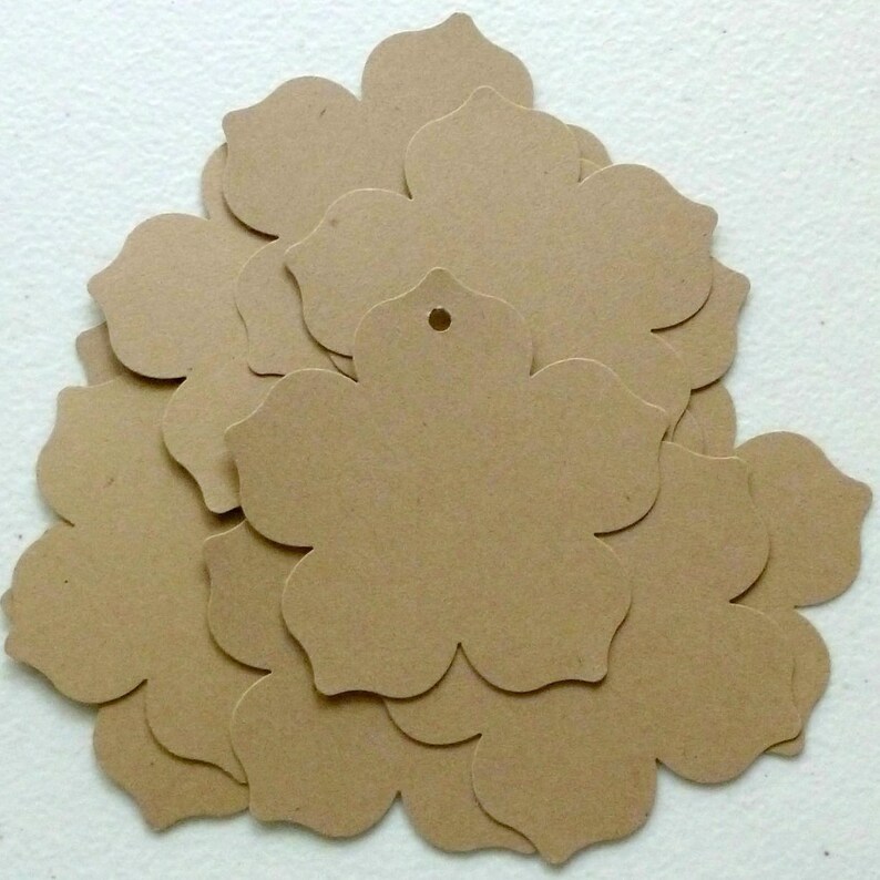 Flower Tags (50) - Large Kraft Brown Hang Tags for Products or Gifts ...