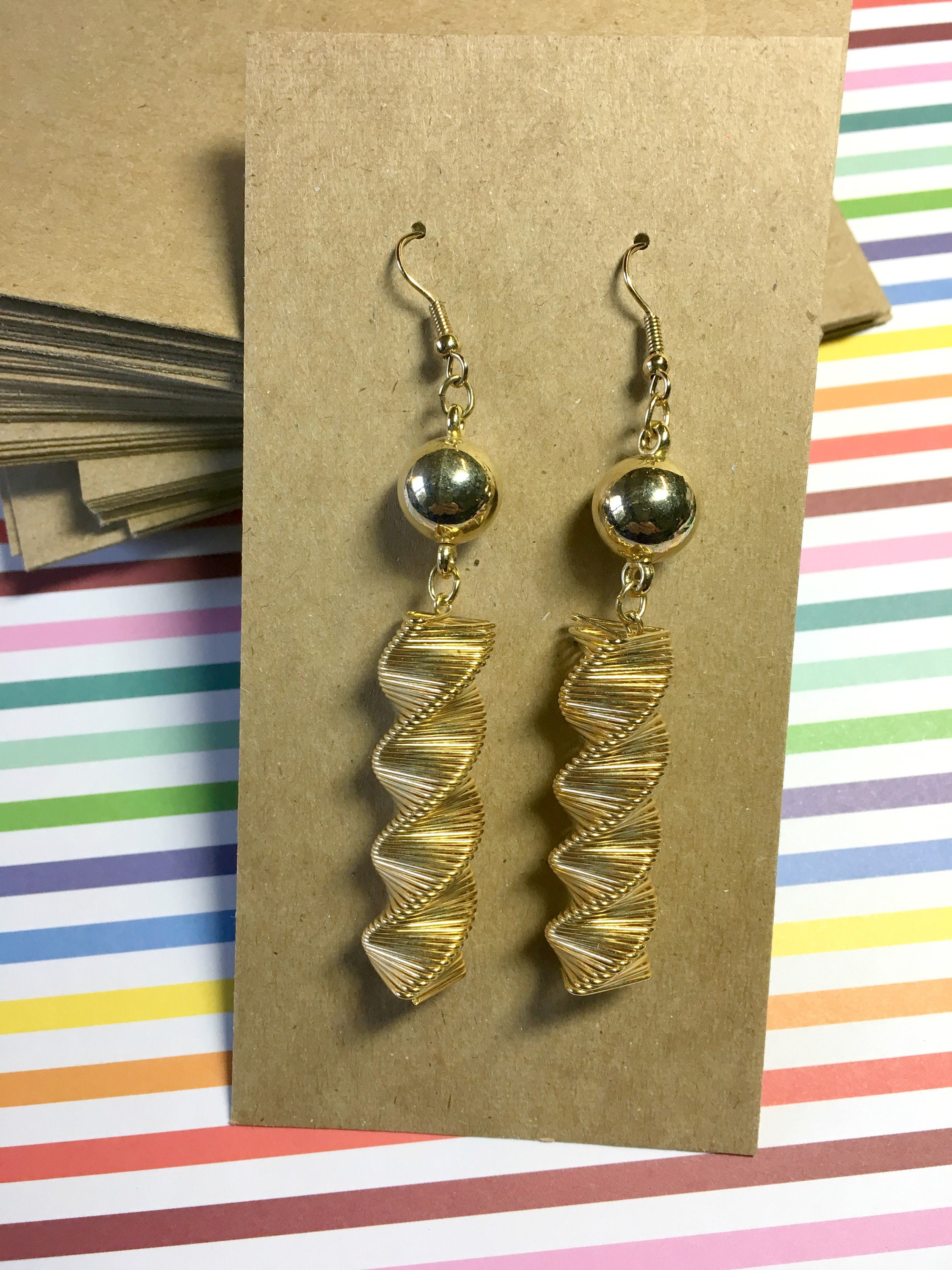 Large Earring Cards (100), Kraft Chipboard Extra Tall (2.5"x 5 ...