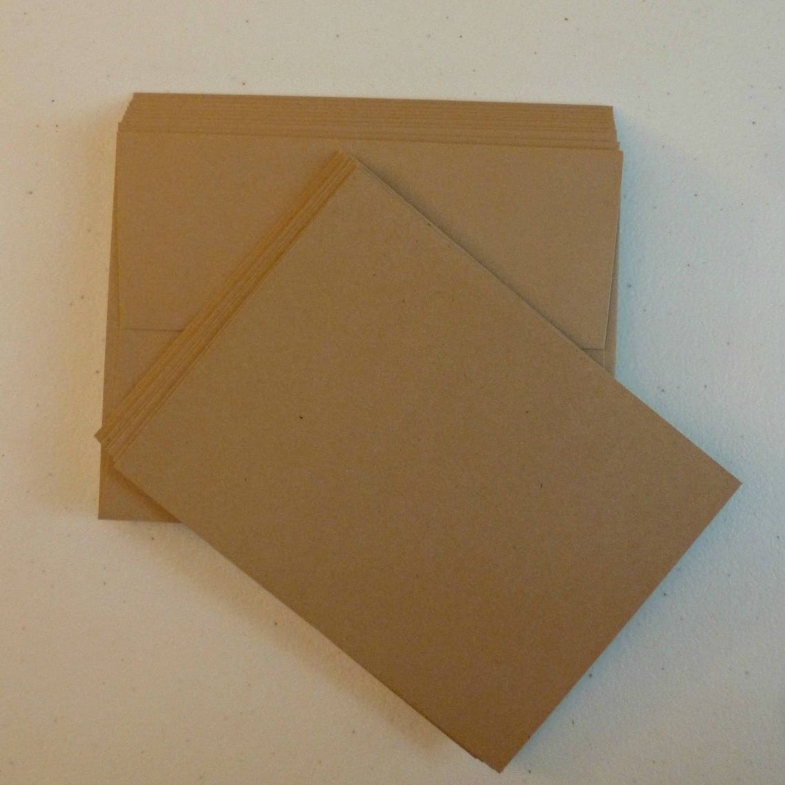 50 Blank Kraft Cards With Envelopes Diy Invitations Parties Greeting ...